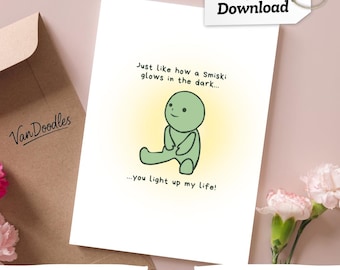 Digital- Smiski Birthday Card | Printable | Greeting Card - Etsy