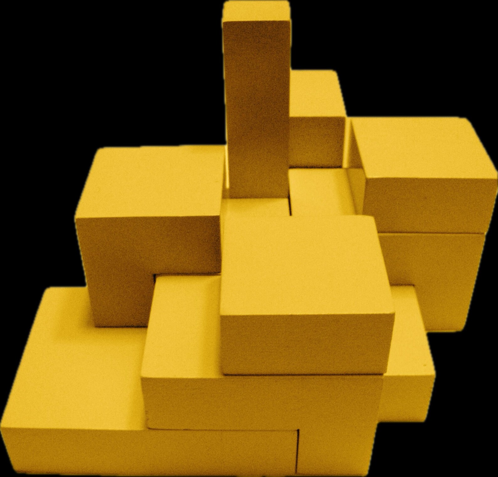 Pyramid Puzzle - Yellow - Etsy