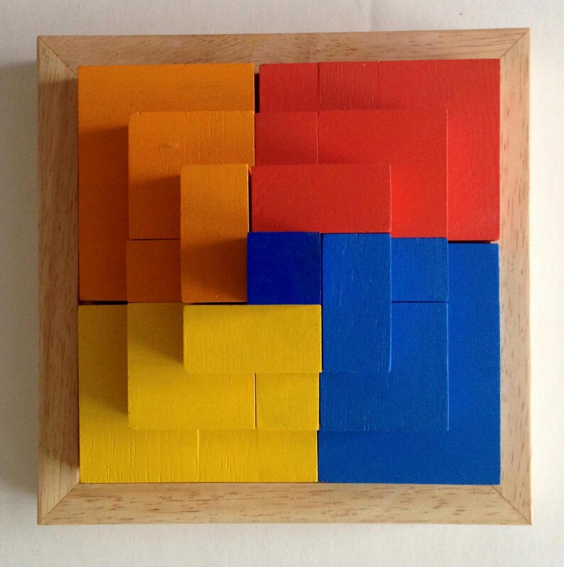 Pyramid Puzzle - Natural - Etsy
