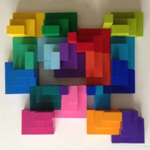 Pyramid Puzzle - Natural - Etsy
