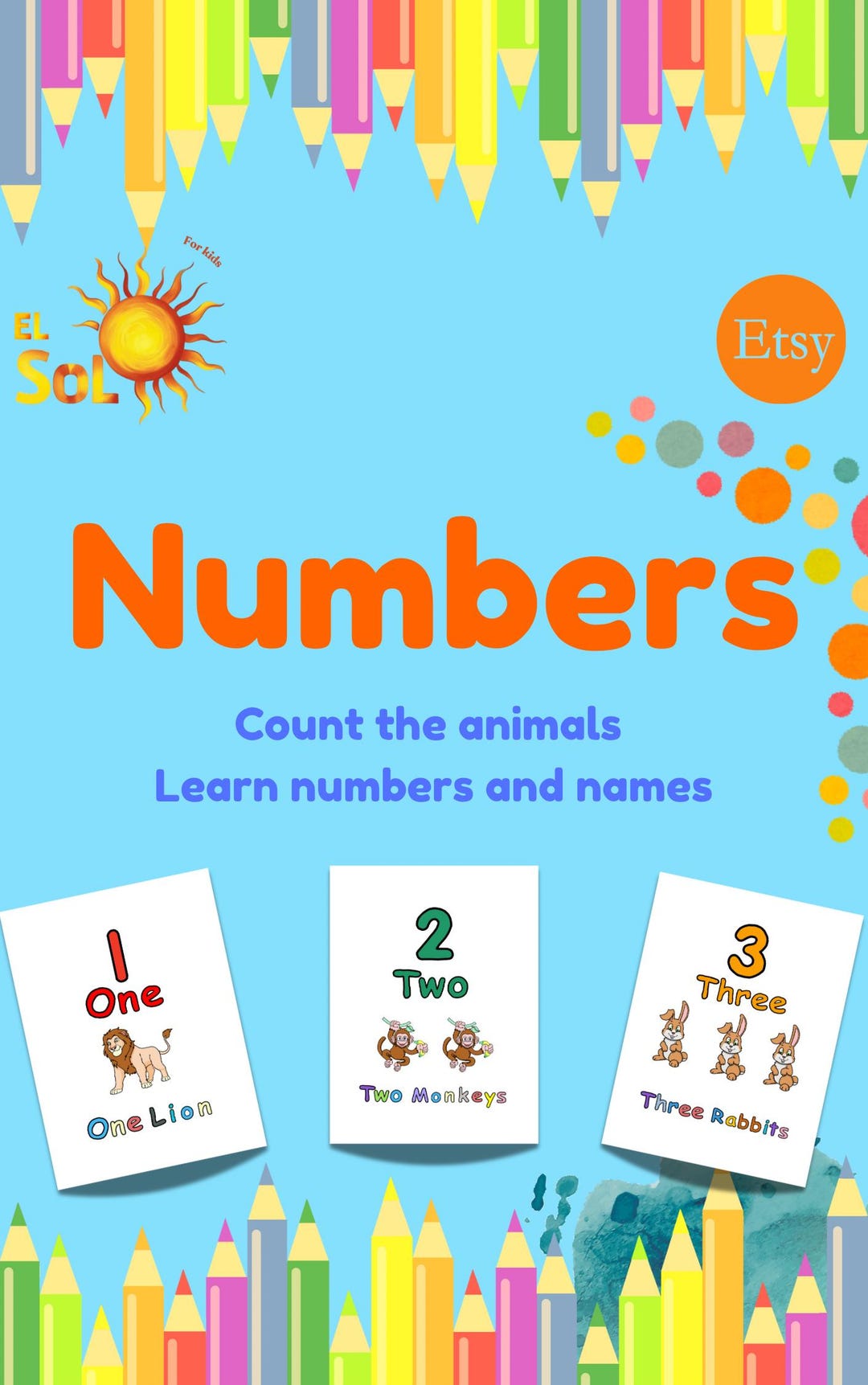 Learn the Numbers: Count to 10! Number 1 to 10 With Cute Animal, 10 ...
