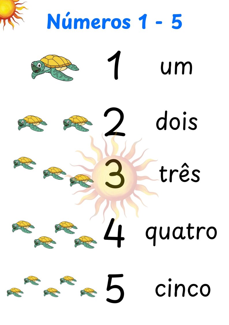 Aprende Os Números: Conta Até 20! Nrs.1-20, Arquivo PDF Imprimível De 5 ...