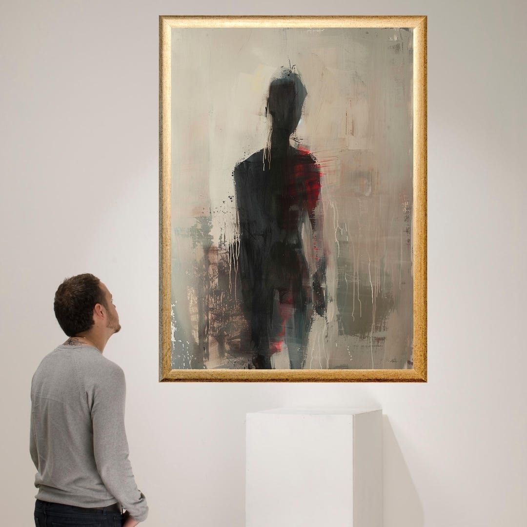 Solitary Echoes – Dark Silhouette Art Set | Abstract Faceless Figures ...
