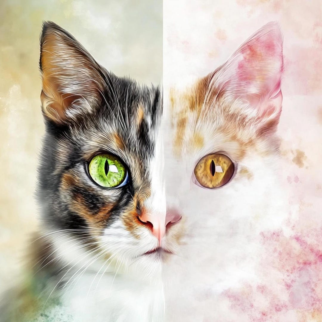 15 X Realistic Cat Portraits – Printable Wall Art for Pet Lovers ...