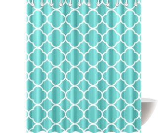 Teal shower curtain | Etsy