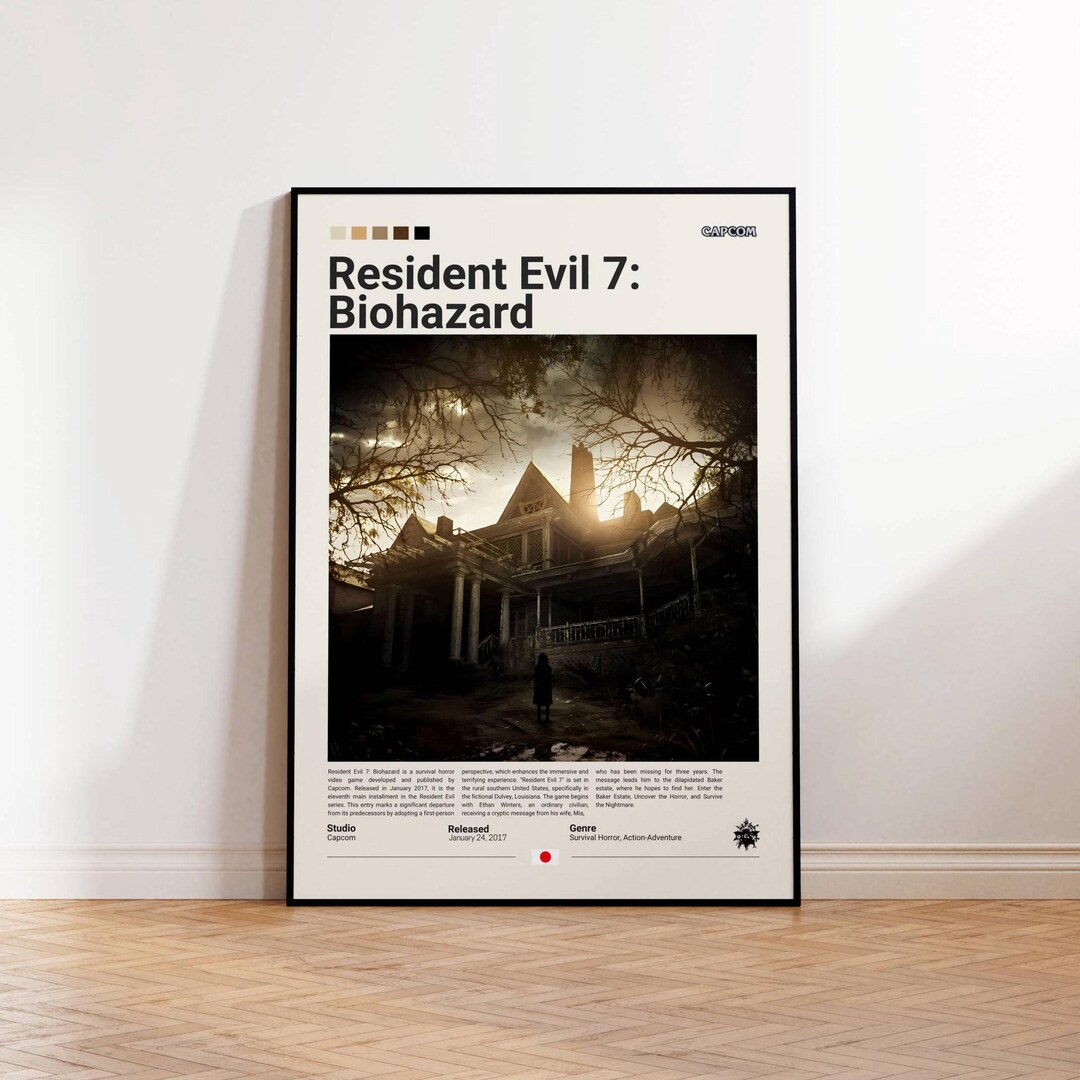 Resident Evil 7 Poster, Video Game Poster, Gift for Resident Evil Fan ...