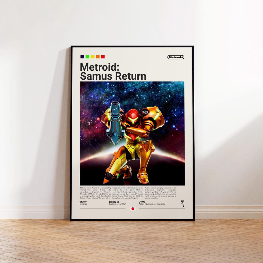 Super Metroid Samus Return Poster, Video Game Poster, Gift for Super ...