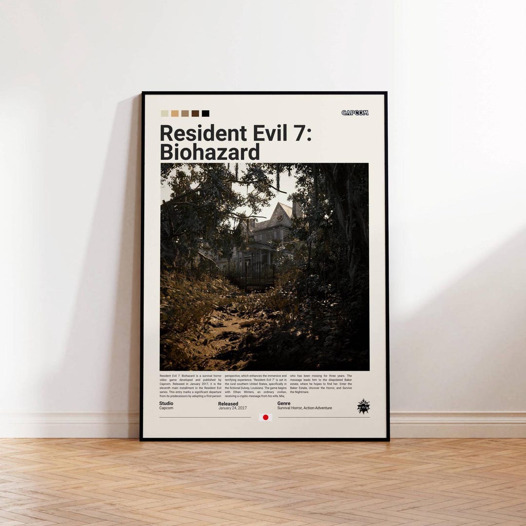 Resident Evil 7 Poster, Video Game Poster, Gift for Resident Evil Fan ...