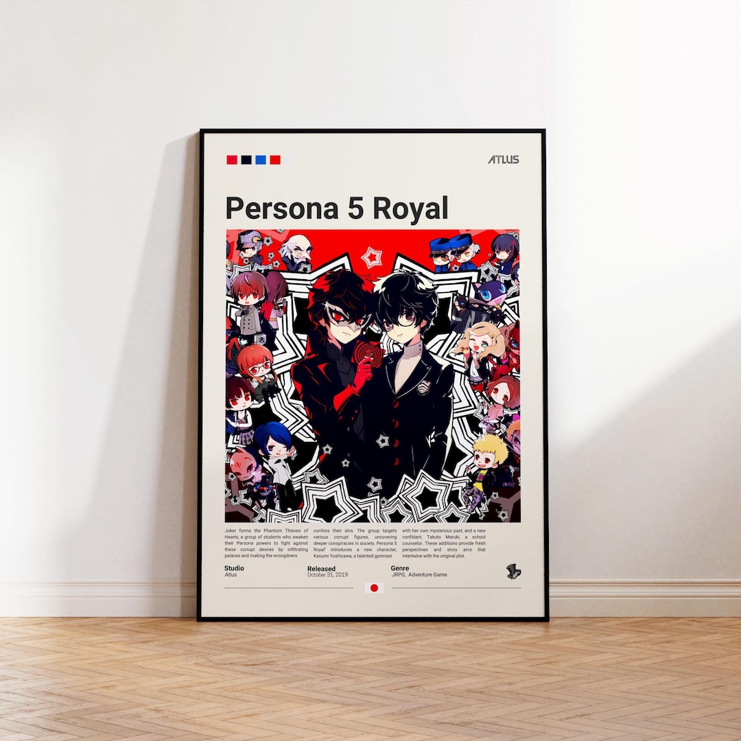 Persona 5 Royal Poster, Video Game Poster, Gift for Persona 5 Fan ...