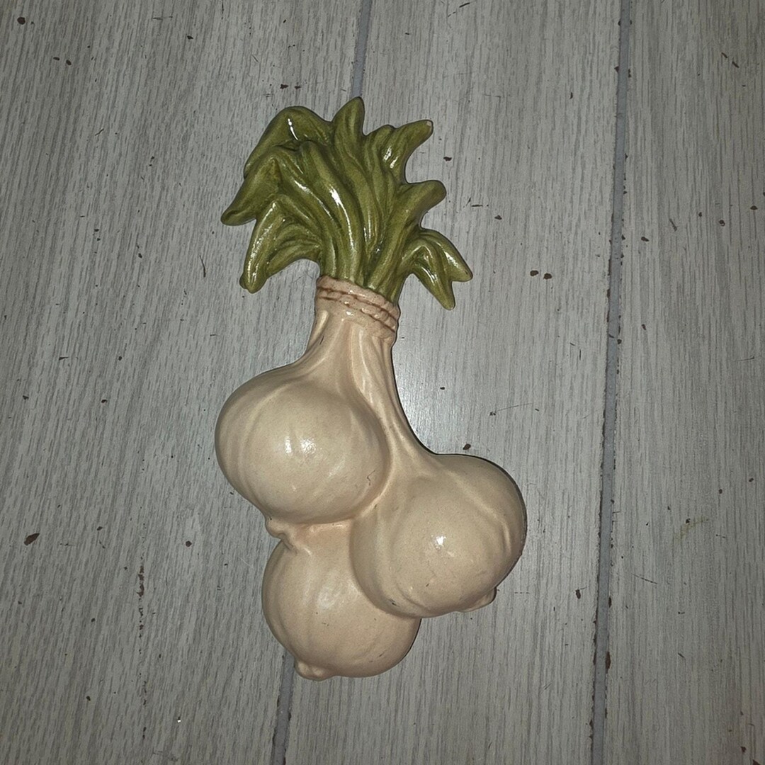 Vtg 1971 Ceramic Onion/garlic Wall Decor Vegetables Farmhouse MCM ...