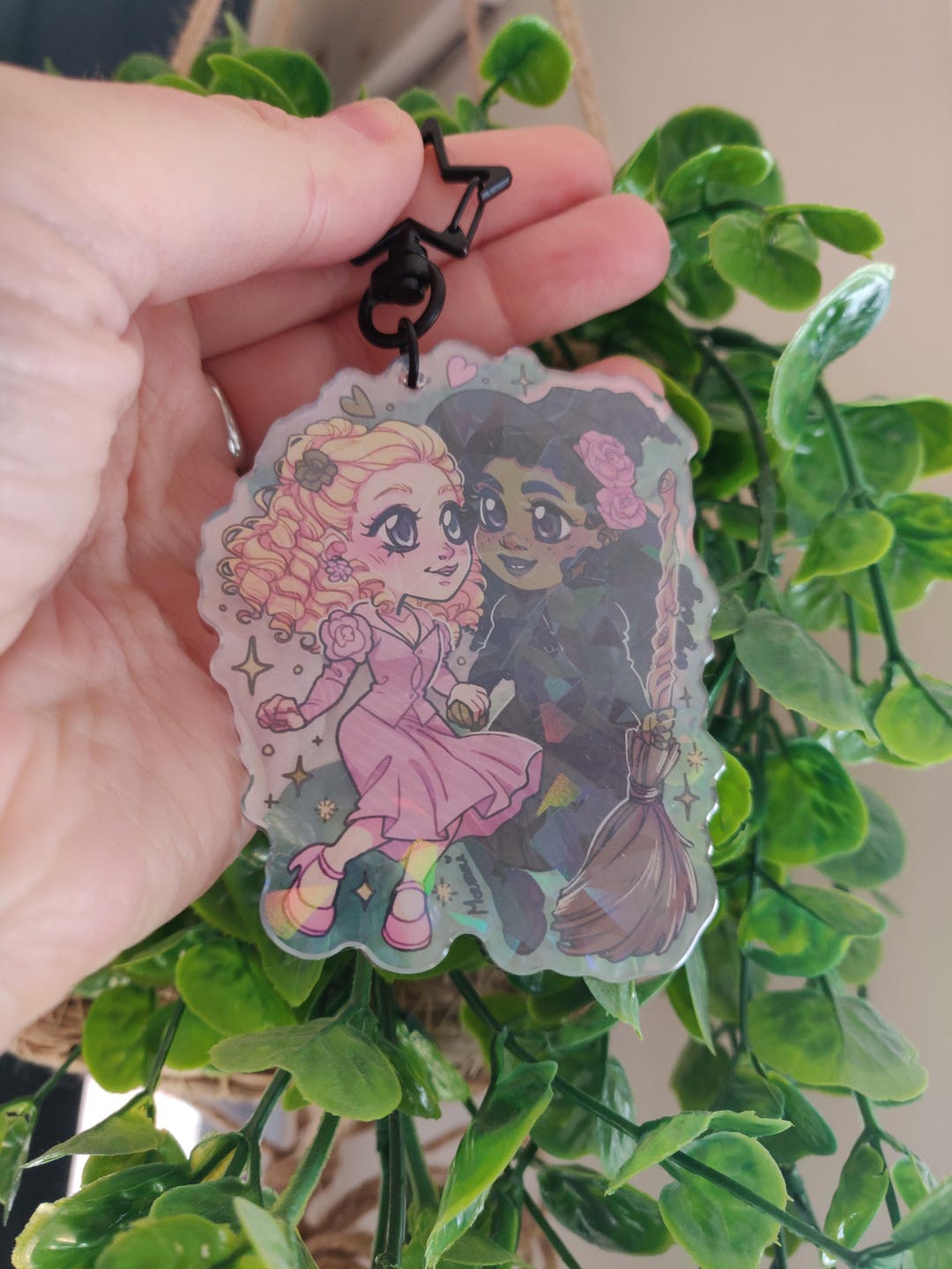 Glinda and Elphaba Keychain - Etsy
