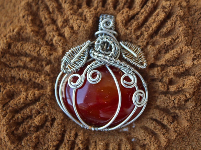 Pumpkin Wire Wrapped Pendant, Halloween Jewelry Tutorial, Handmade ...