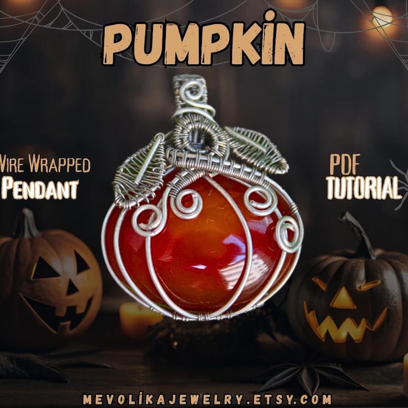 Wire Wrapped Pumpkin Pendant - Etsy