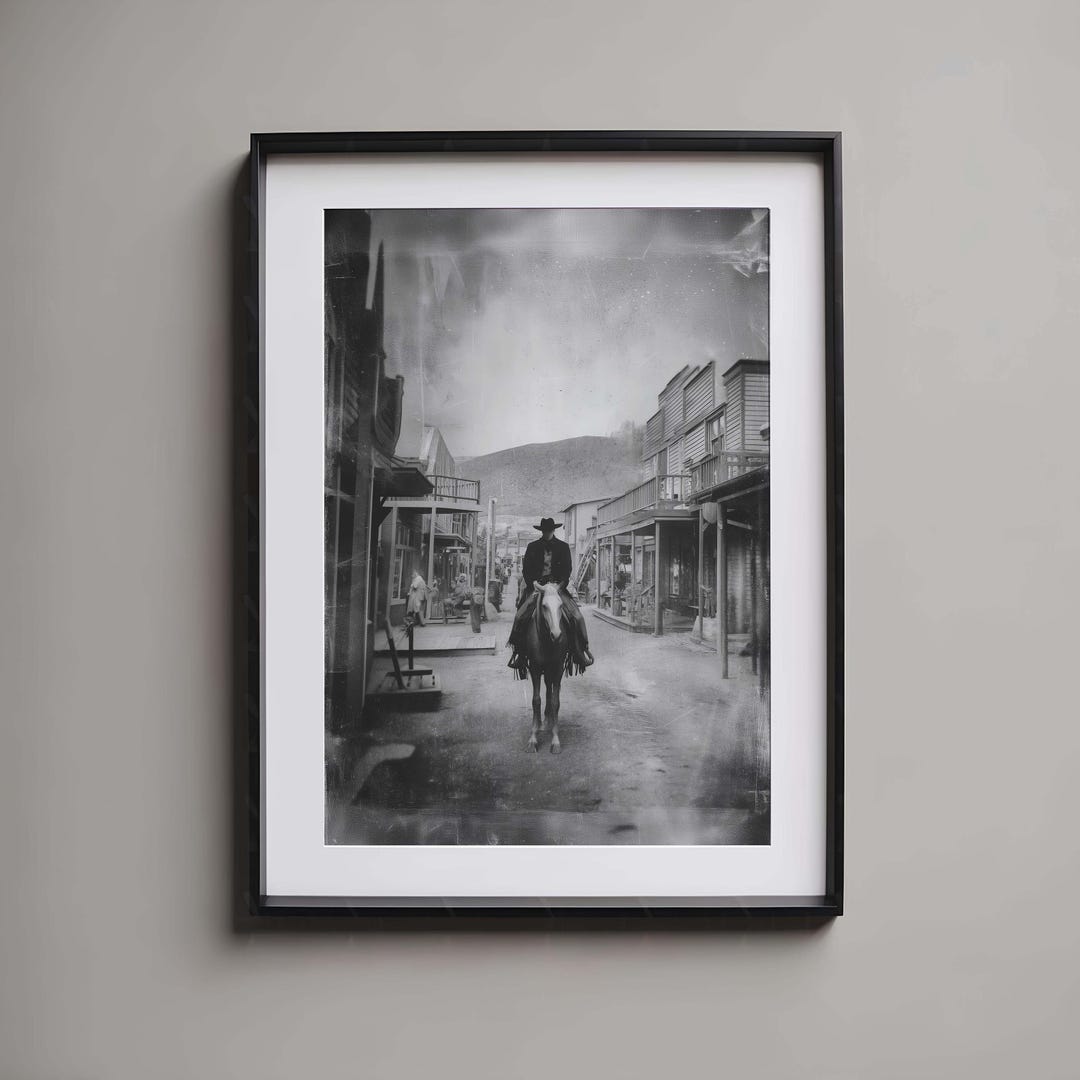 Old West Town Cowboy Walk Western Street Desert Dust Cowboy Lone ...