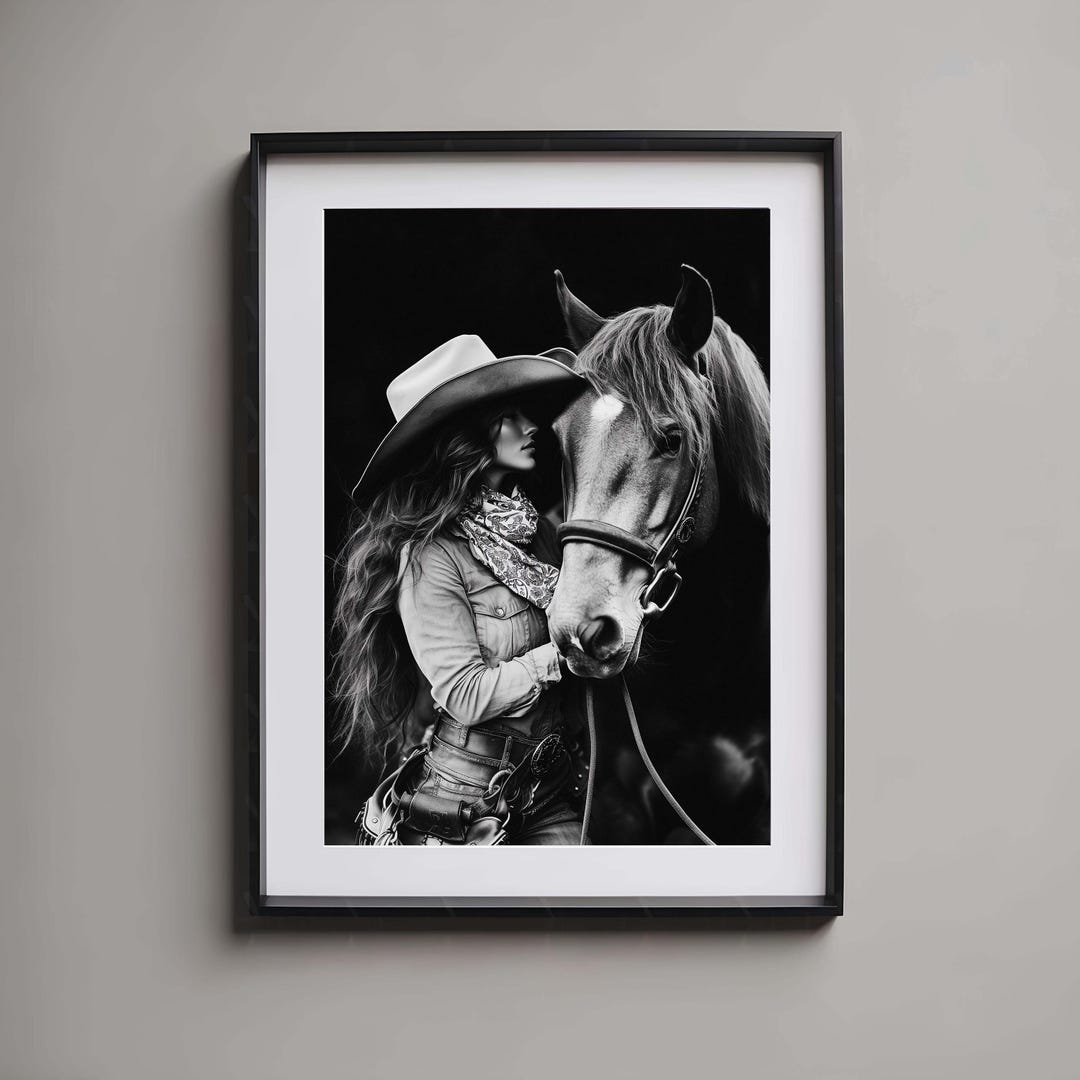 Cowgirl Aesthetic Western Art Cowgirl Style Equestrian Art Rustic Wall ...