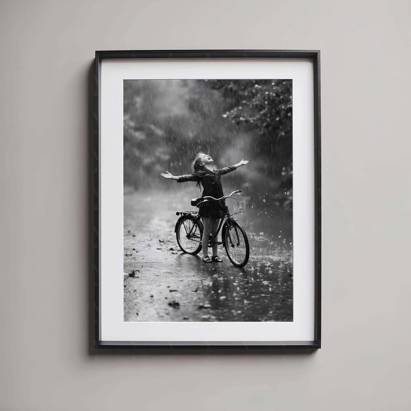 Bike Monochrome Poster - Etsy UK