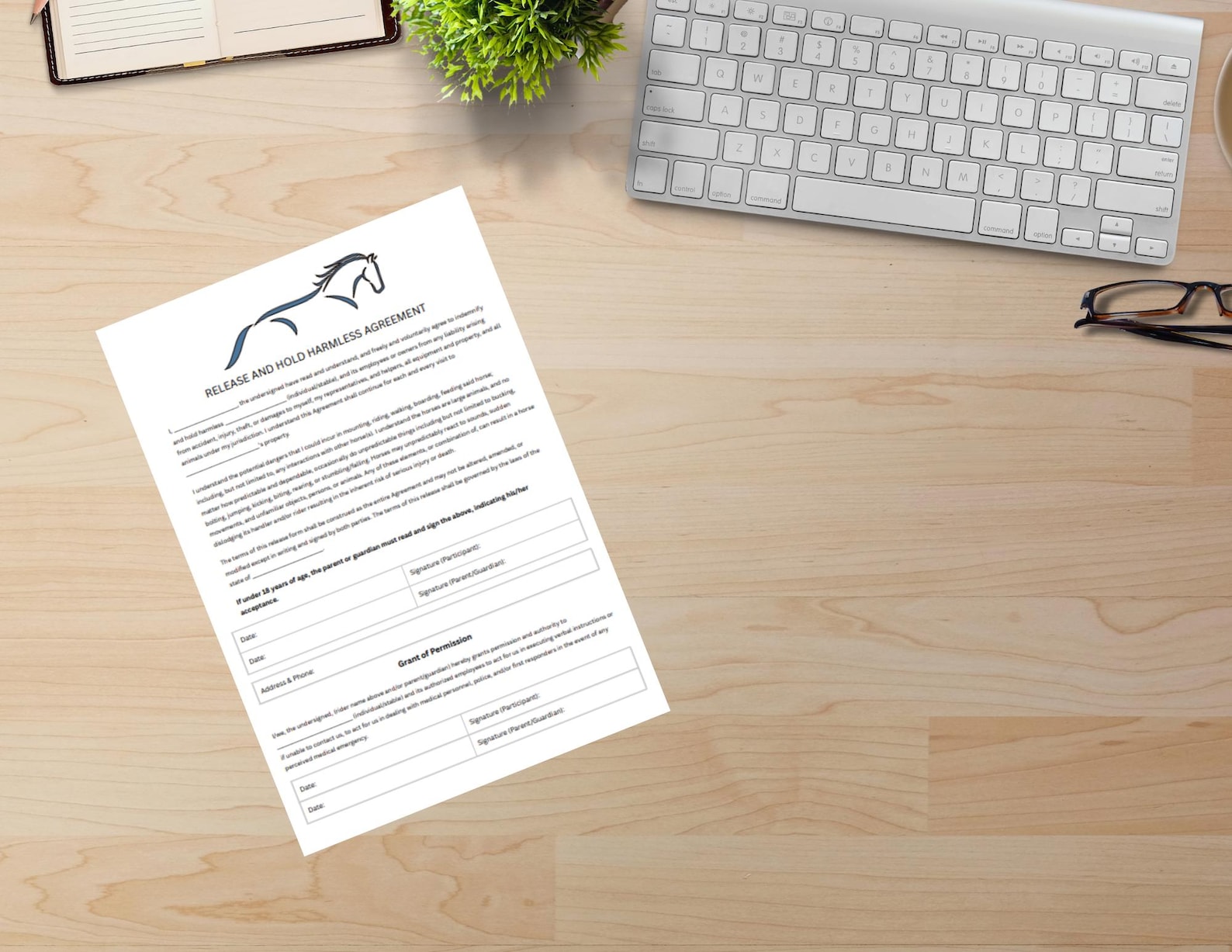 Equine Release Agreement, Horse Liability Waiver (digital Download) - Etsy