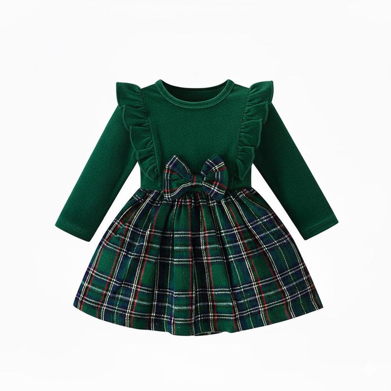 Scottish Girls’ Tartan Frock With Matching Velvet –toddler & Baby ...
