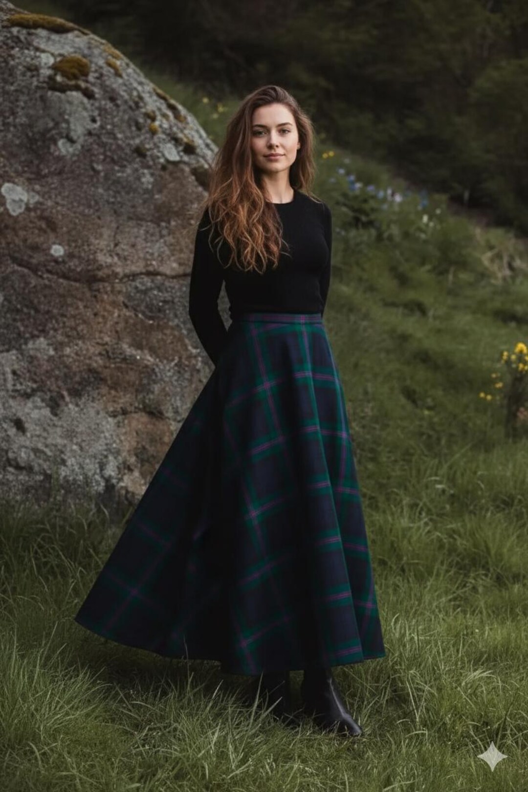 Scottish Tartan Maxi Wrap for Women’s – Custom Full Length Plaid Skirt ...