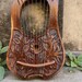 Handmade 10 Metal Strings Brown Flower Lyre Harp Rosewood Lyre Harps ...