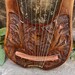 Handmade 10 Metal Strings Brown Flower Lyre Harp Rosewood Lyre Harps ...
