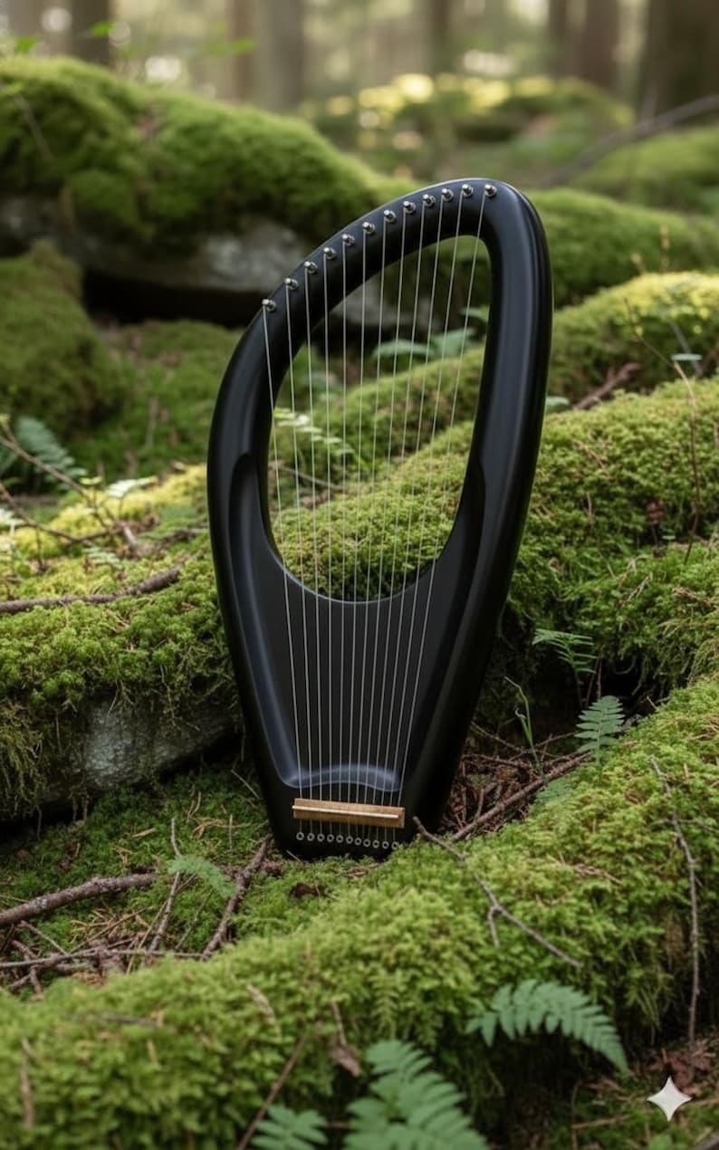 Handmade 10 Strings Pentatonic Lyre Harp |scottish Back Rosewood Lyres ...