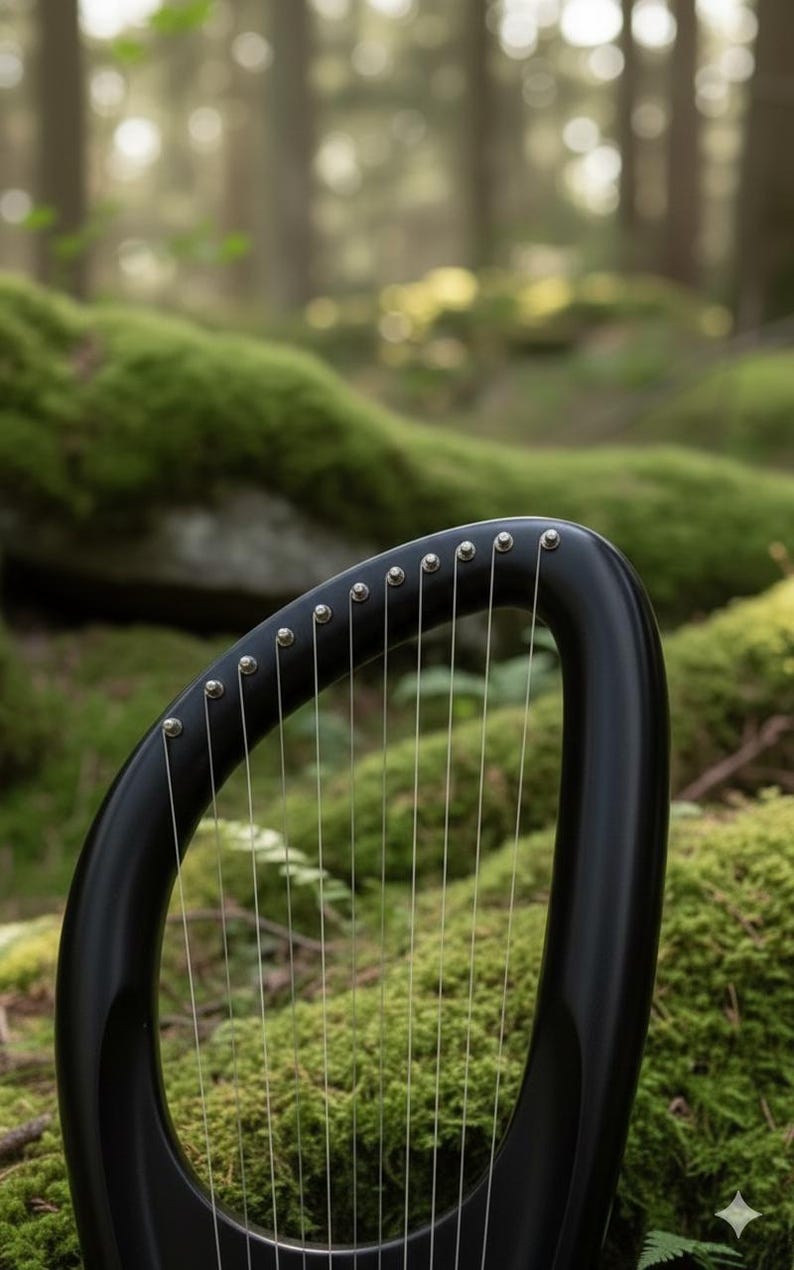 Handmade 10 Strings Pentatonic Lyre Harp |scottish Back Rosewood Lyres ...