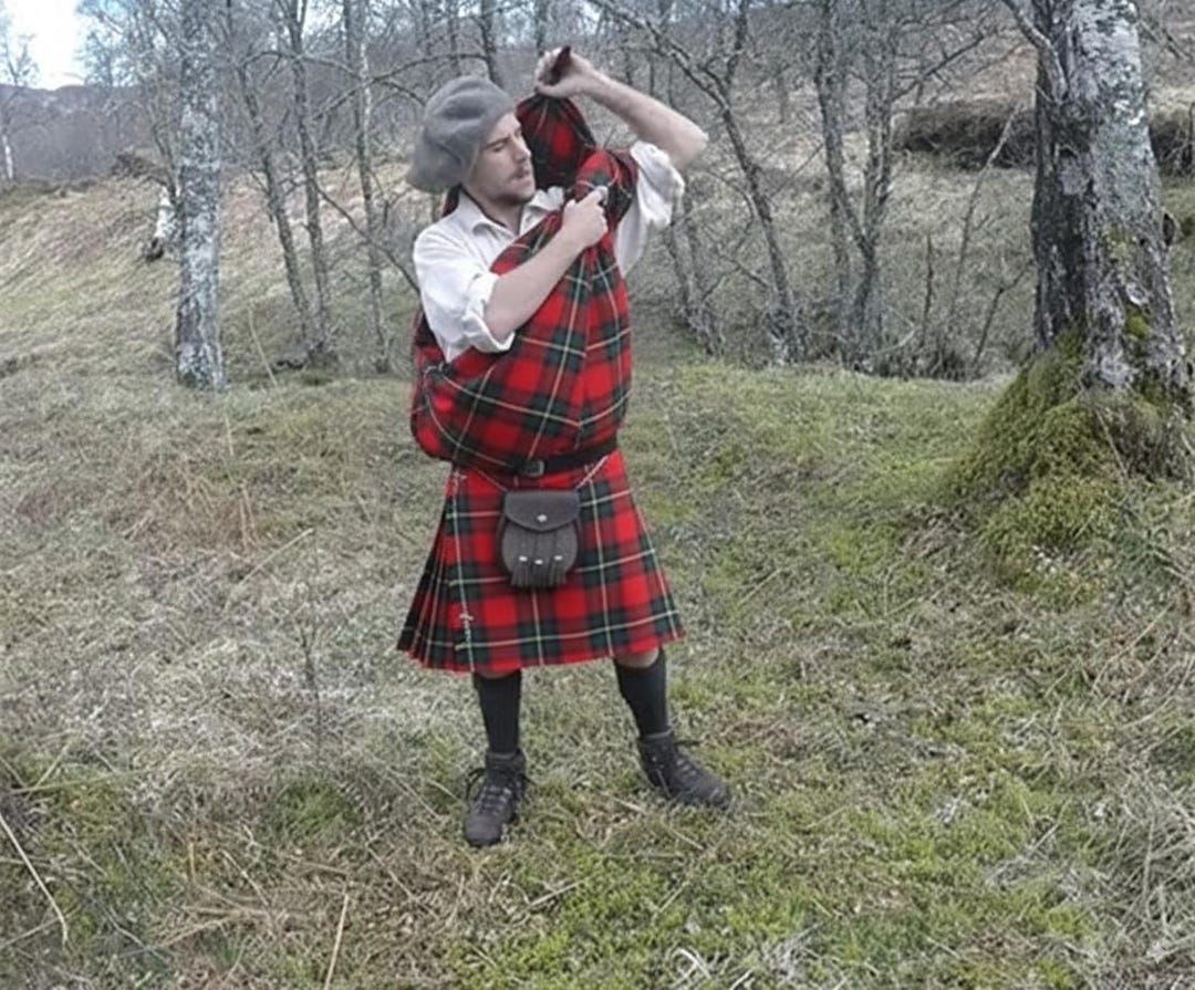 Men Scottish Great Kilt 19th Century Highland Traditional Great Kilts ...
