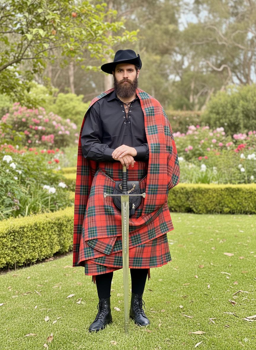 Scottish Great Kilt - 19th Century Highland Vintage Tartan Great Kilt ...