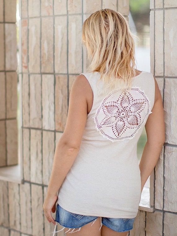 Crochet Back Tank Top