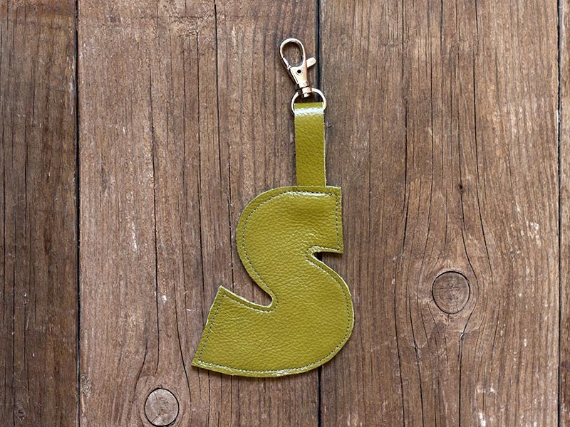 Personalized Bag Charm Leather Monogram Initial Letter Luggage Tag ...