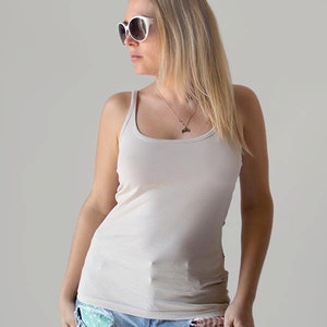 Ecru Tank Top With Upcycled Vintage Hand Dyed Crochet Back Size M-L - Etsy