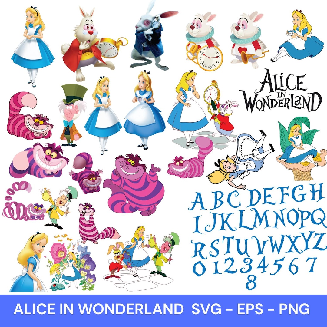 Alice in Wonderland Clipart,alice Clip Art Watercolor,alice Adventures ...