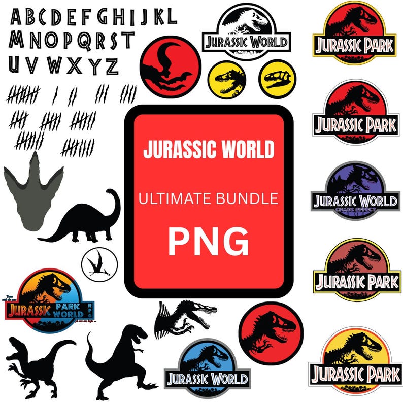 Jurassic Park Svg Bundle,dinosaur Svg Bundle,jurassic Park Clipart ...