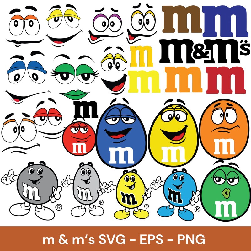 M and M Faces - Etsy