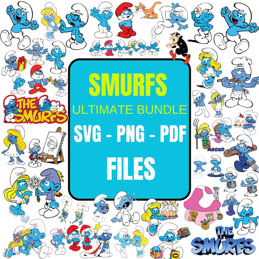 Smurfs PNG Bundle,the Smurfs SVG Bundle,smurfs Birthday,smurfs Svg Png ...