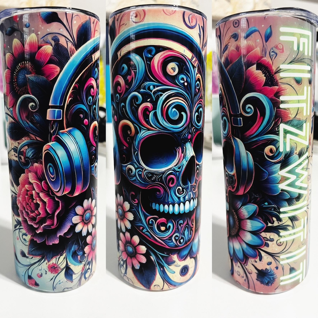 Rhythm Skull Tumbler - Etsy