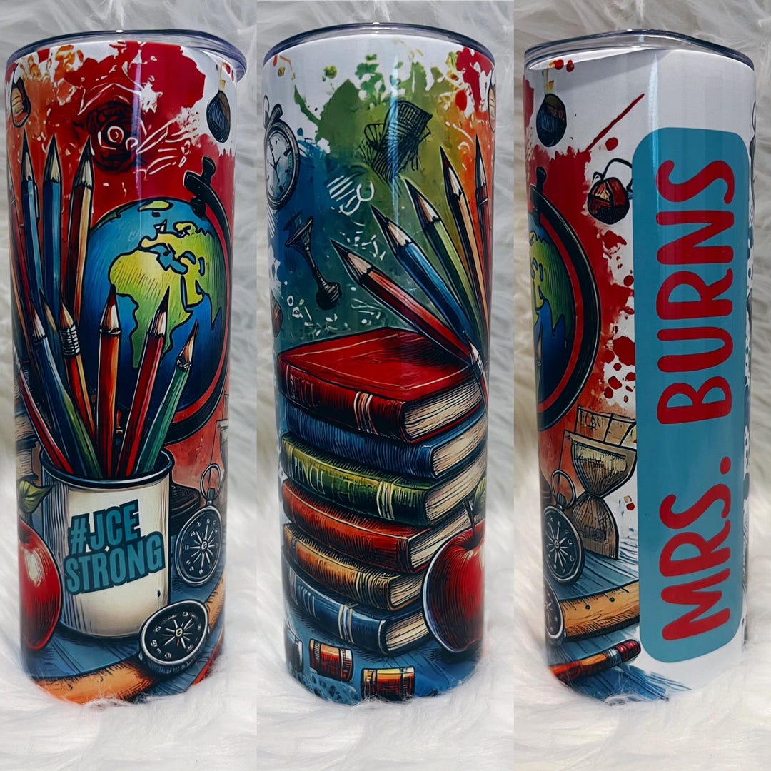 Personalized Teacher Tumbler: Classroom Design 20oz Stainless Steel ...