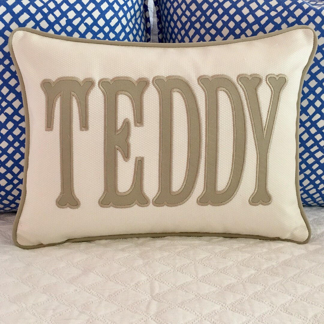 Applique Name Pillow Cover - Etsy