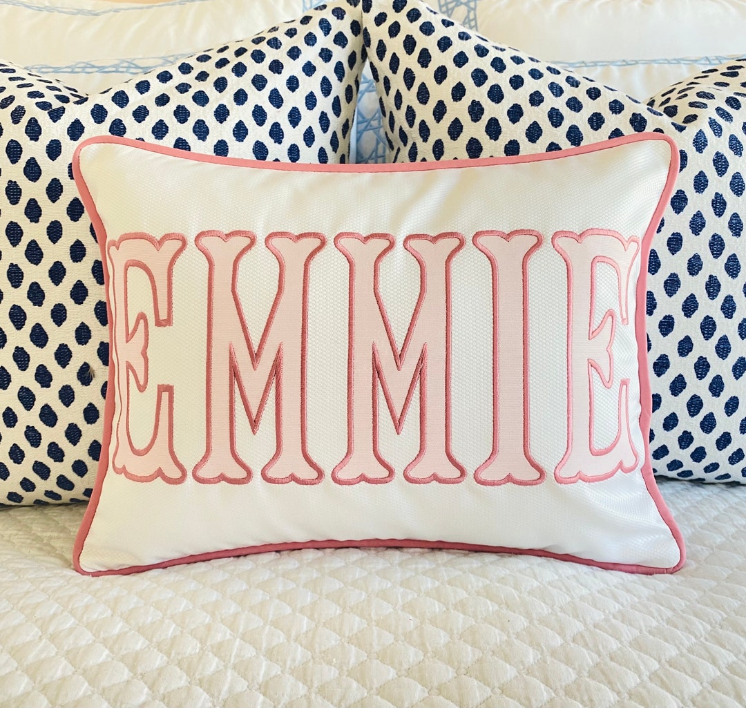 Applique Name Pillow Cover - Etsy
