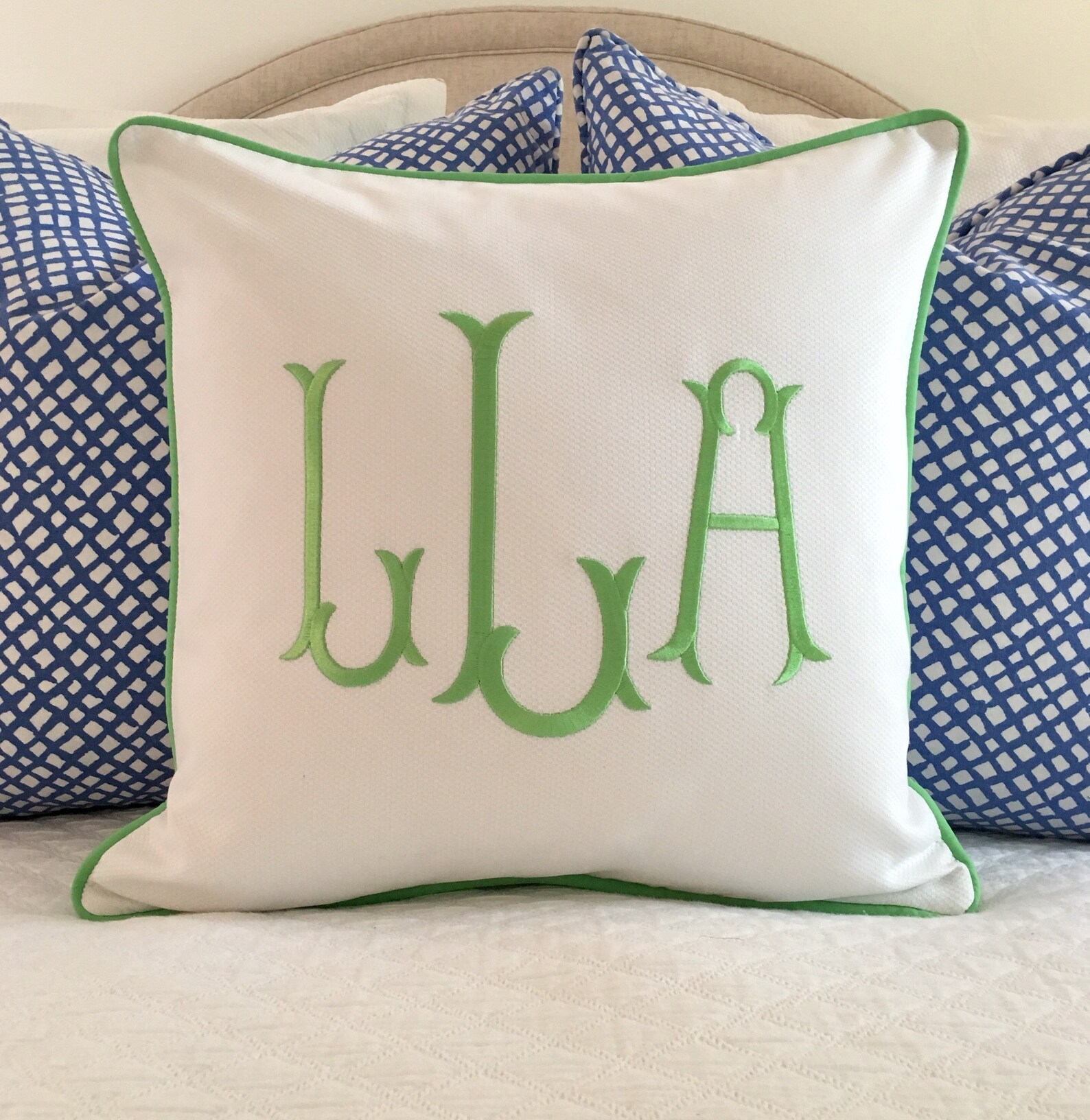 Monogrammed Pillow Cover - Etsy