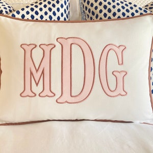 Applique Monogram Pillow Cover - Etsy