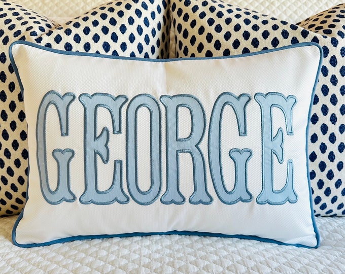Personalized Applique Monogram Pillow INSERT INCLUDED, Nursery Pillow ...
