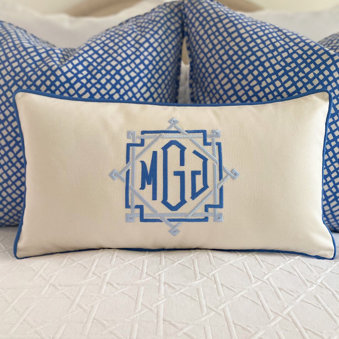 Monogrammed Pillow Cover - Etsy