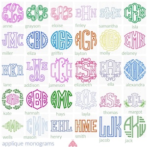 Applique Monogram Pillow Cover - Etsy