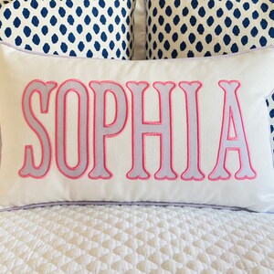 Applique Name Pillow Cover - Etsy