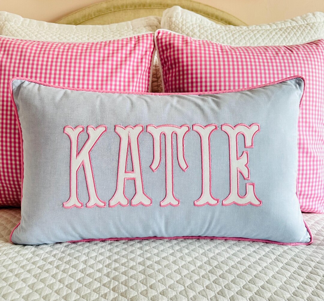 Applique Name Pillow Cover - Etsy