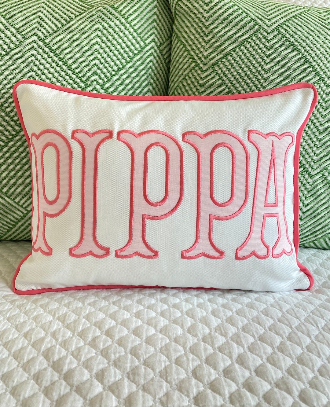 Applique Name Pillow Cover - Etsy