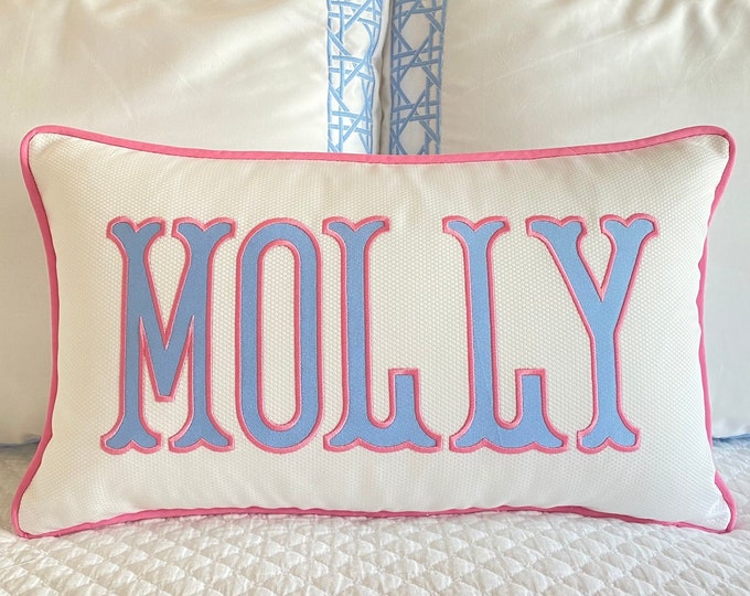 30% OFF, Personalized Name Pillow,custom Name Embroidered Pillow, Last ...