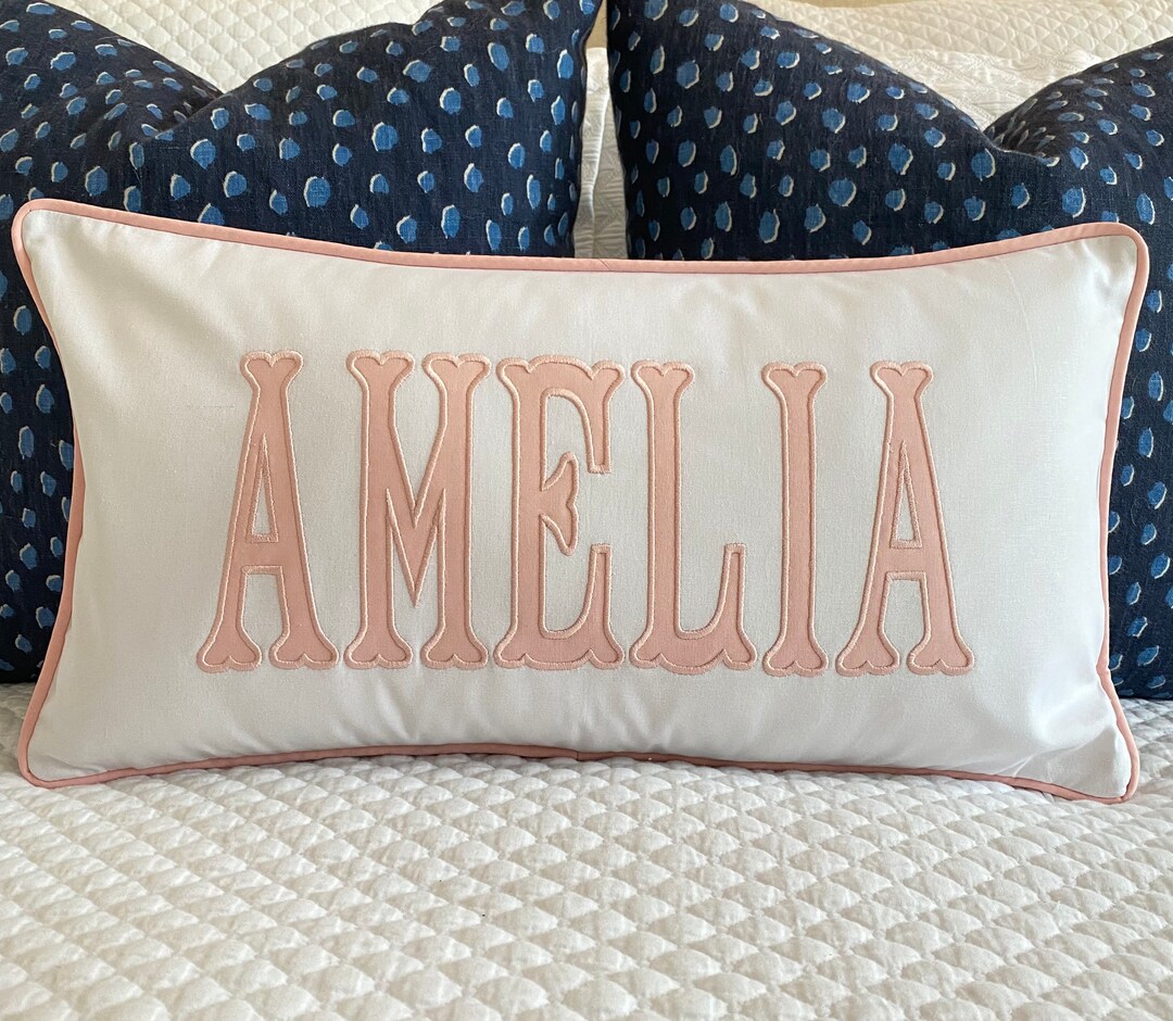 Applique Name Pillow Cover - Etsy